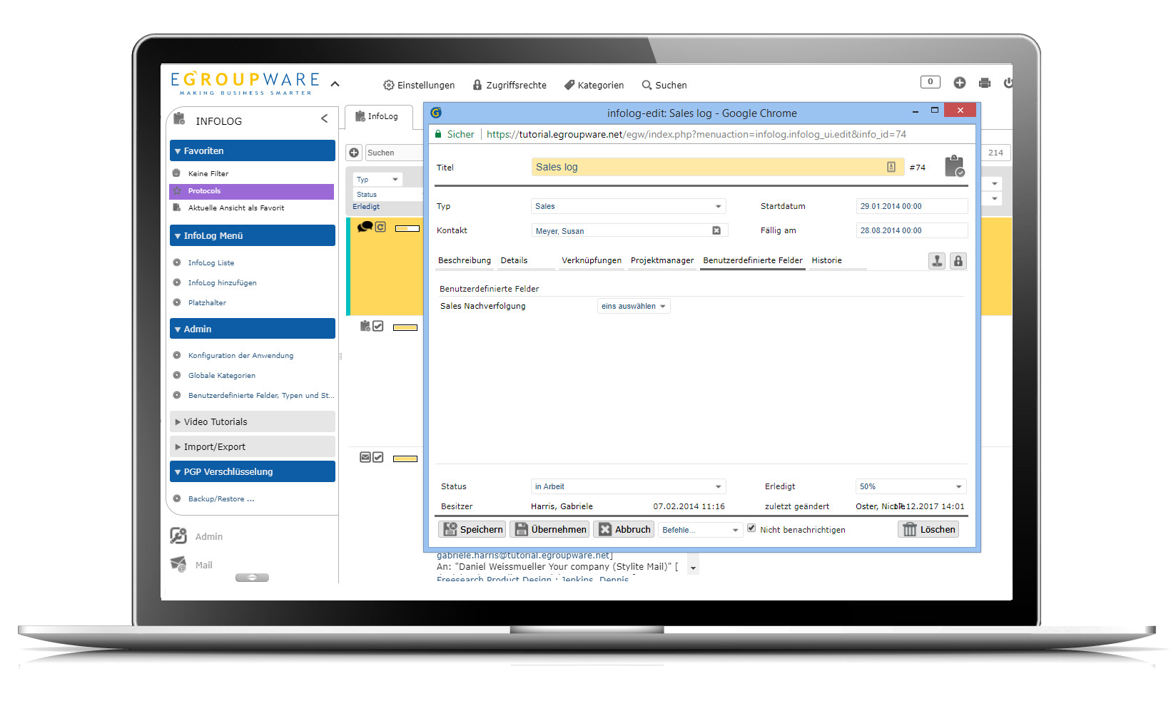 Task creation (ToDo list) and project-specific tasks