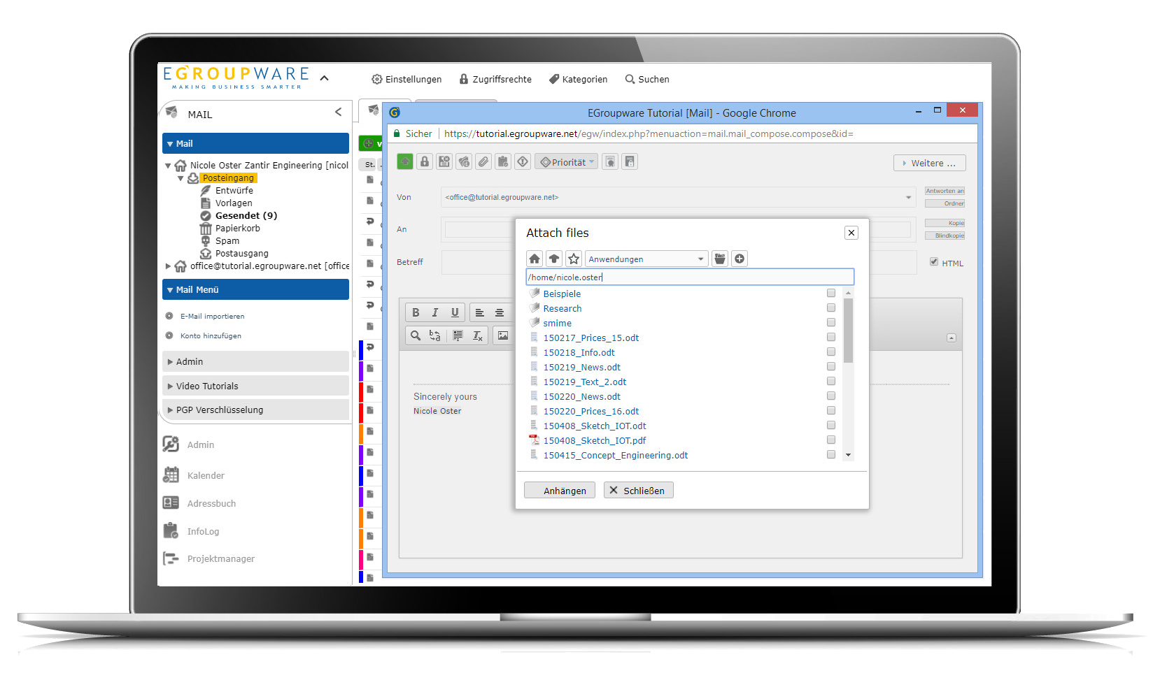 Manage project managers and tasks with EGroupware