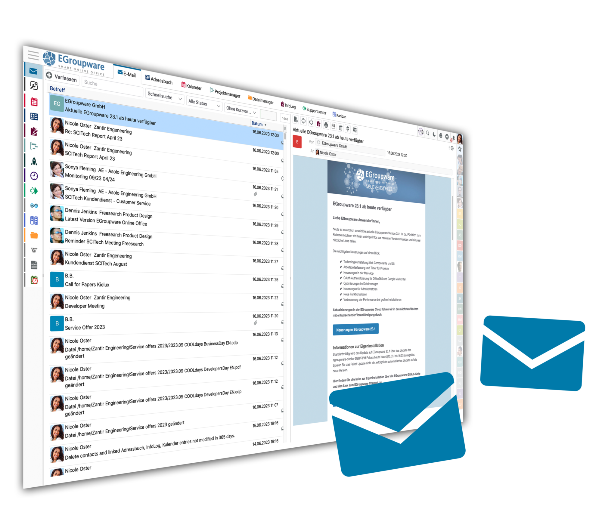 Email App - Always mobile with EGroupware
