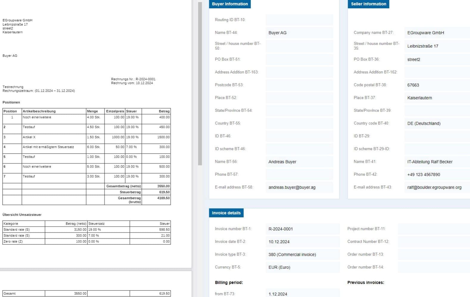 Simplify the Billing Process with EGroupware's e-invoicing app